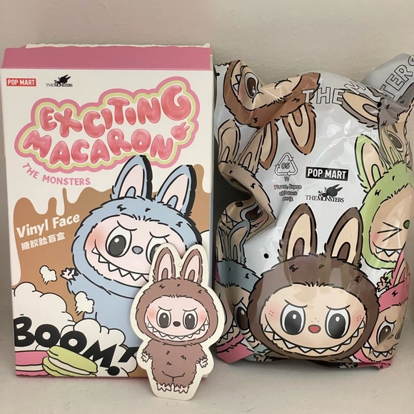 Other | Pop Mart The Monsters Labubu Macaron Vinyl Plush Keychain ...